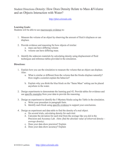 How can I design an effective in-class student worksheet for PhET ...